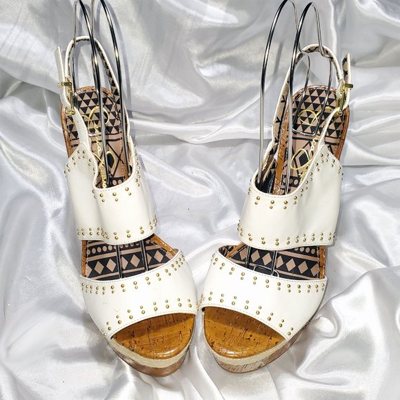Jessica Simpson | Shoes | New Jessica Simpson White Strappy Platform ...